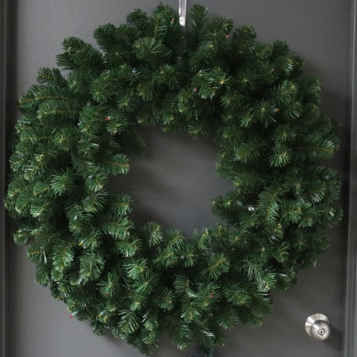 Pre-lit Wreath 36 inches-WREATH-36-C-OR