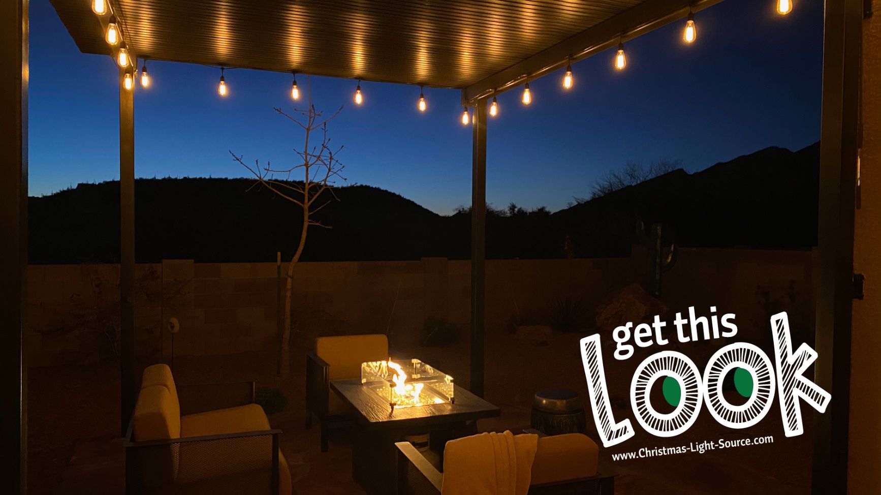 Get This Look: Romantic Edison Bulbs Light a Tucson Patio – Christmas ...