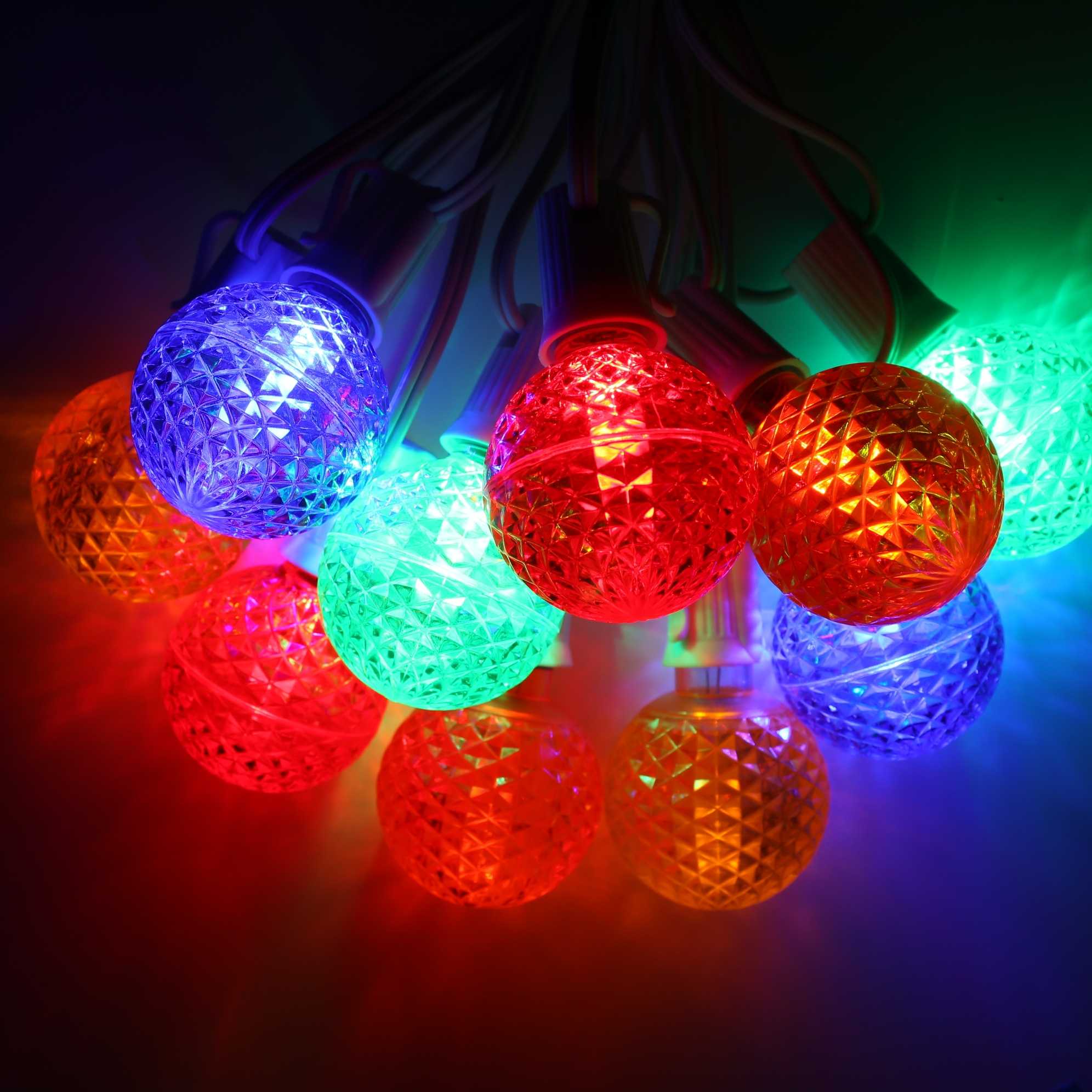 Minleon G50 Multicolor LED Bulbs E12 Bases (SMD) (10 Pack) – Christmas ...
