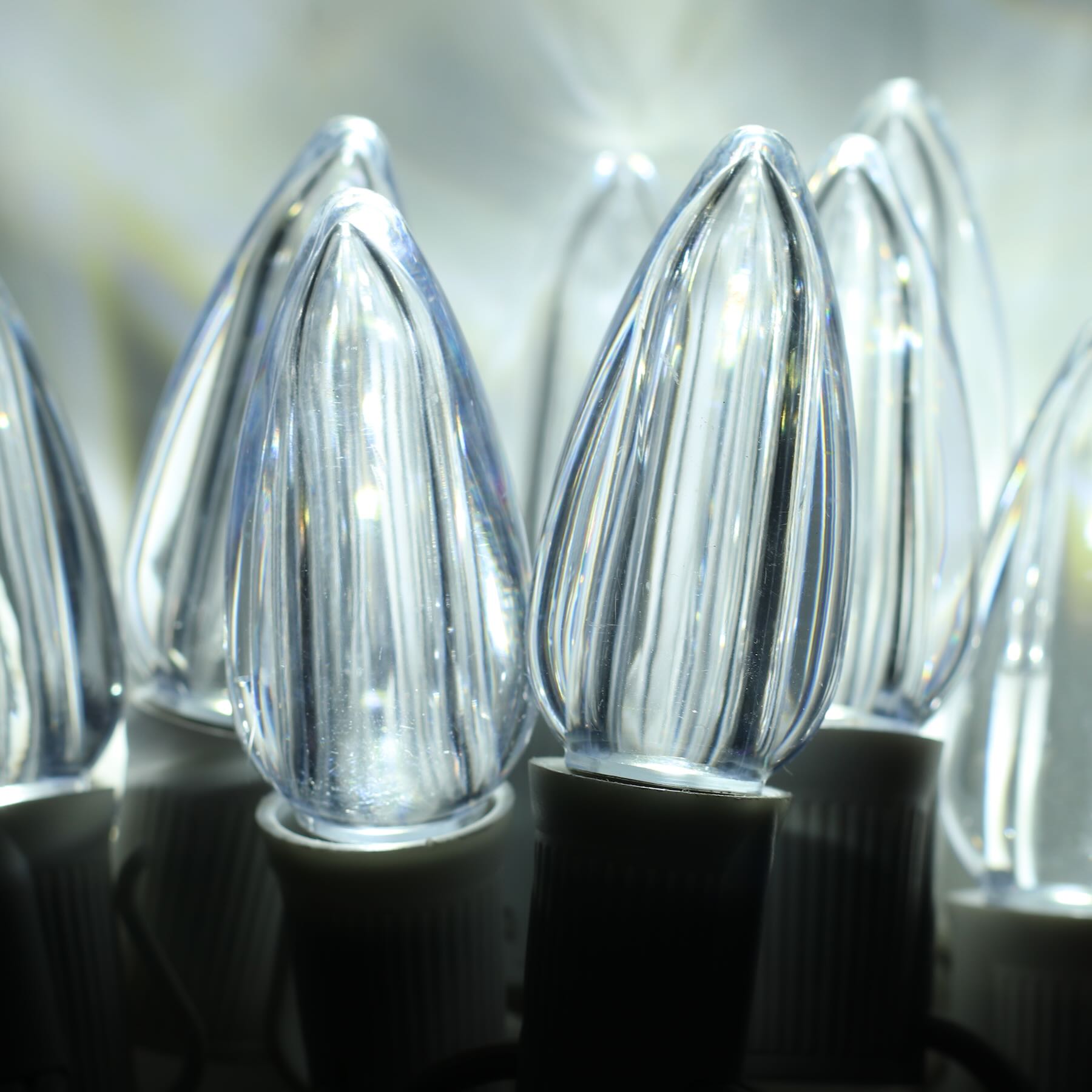 C9 Pure White Smooth LED Bulbs E17 Bases (SMD) (25 Pack) – Christmas ...