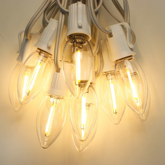 Warm White C9 LED Filament Bulbs – Christmas Light Source