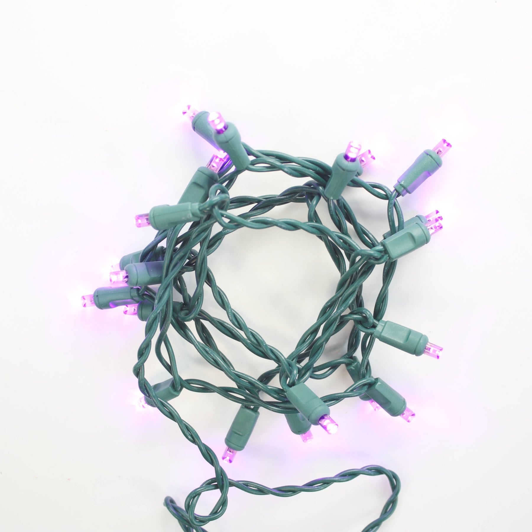 20-light Purple LED Craft Lights, Green Wire – Christmas Light Source