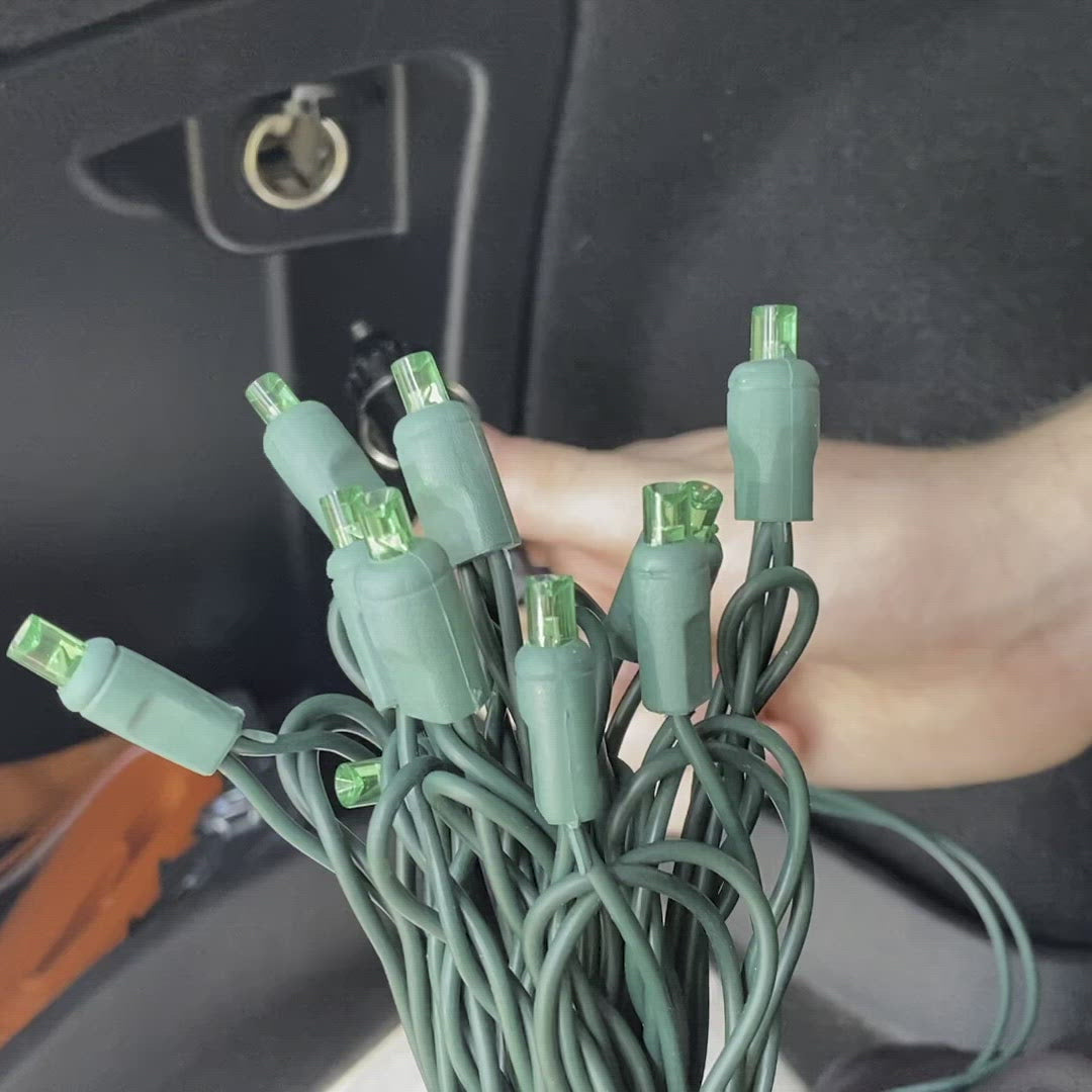 12 Volt LED Light Set Green Green Wire – Christmas Light Source