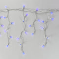 100-light M5 Blue LED Icicle Lights, White Wire – Christmas Light Source