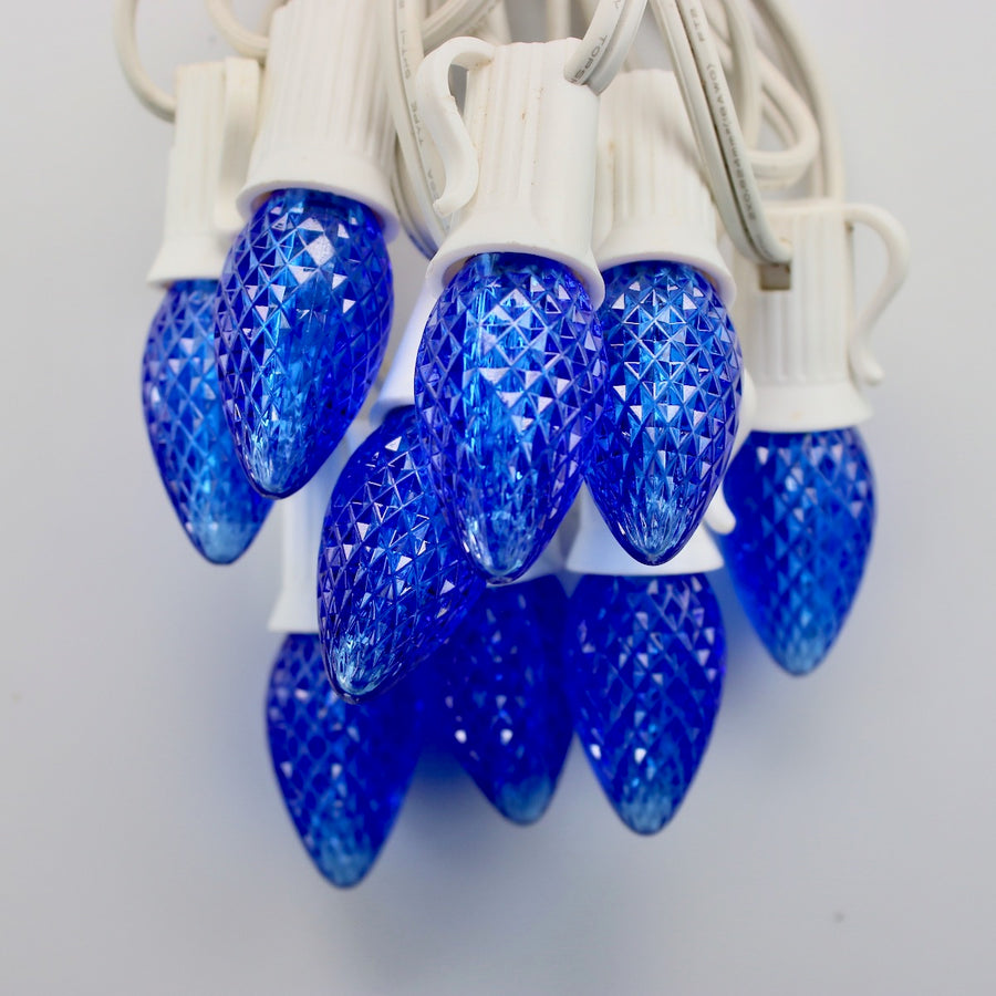 Minleon C7 Blue LED Bulbs E12 Bases (SMD) (25 Pack) – Christmas Light ...