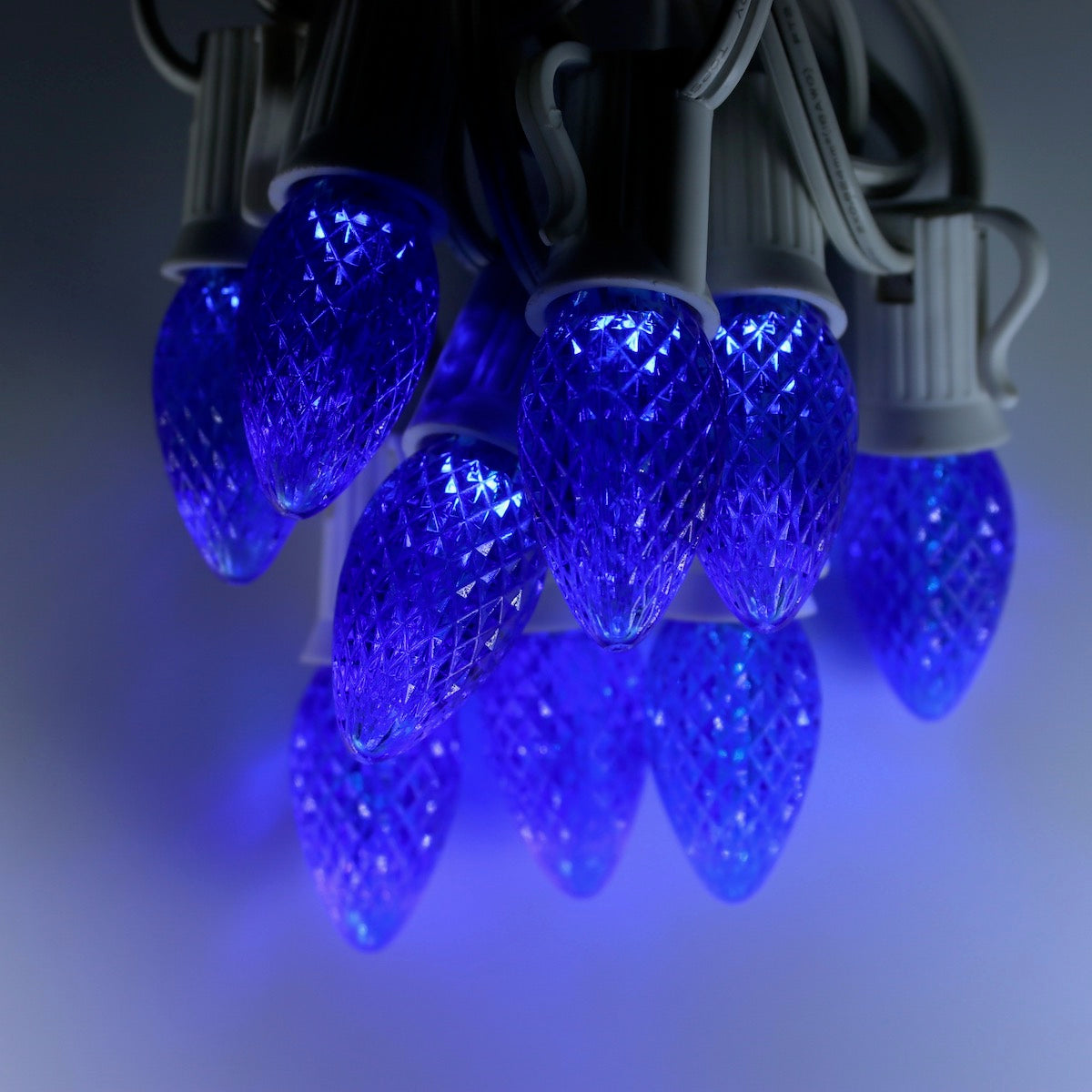 Minleon C7 Blue LED Bulbs E12 Bases (SMD) (25 Pack) – Christmas Light ...