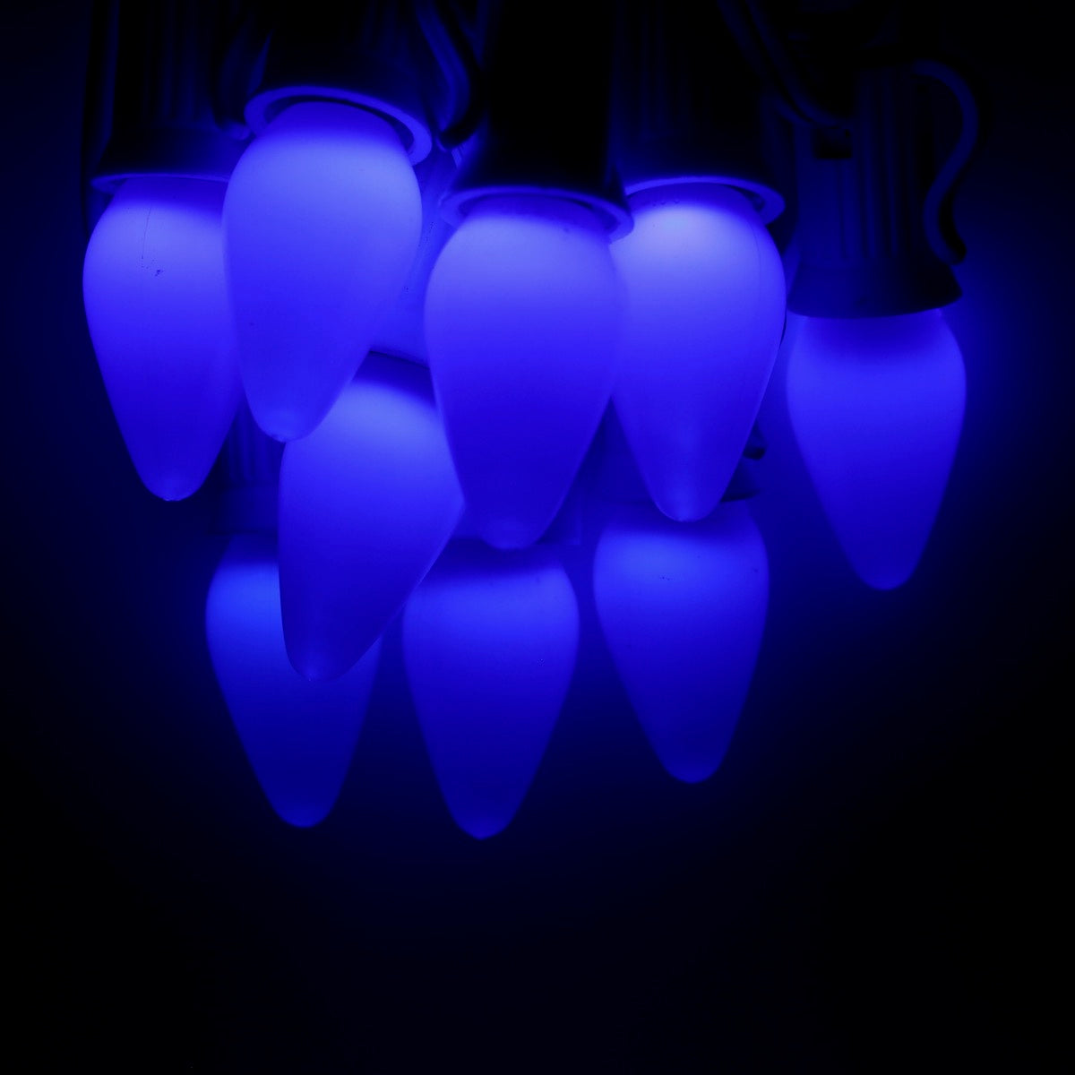 Minleon C7 Blue Smooth Opaque LED Bulbs E12 Bases (SMD) (25 Pack ...