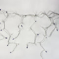 150-bulb Blue and Clear Glass Icicle Lights, White Wire – Christmas ...