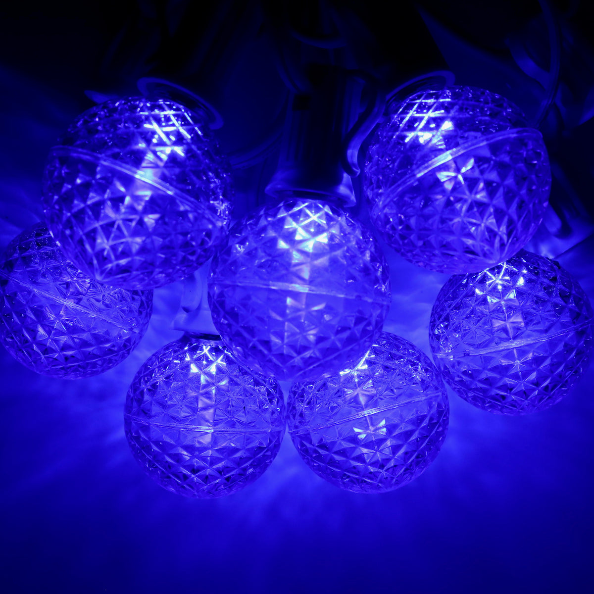 Minleon G40 Blue LED Bulbs E12 Bases (SMD) (25 Pack) – Christmas Light ...