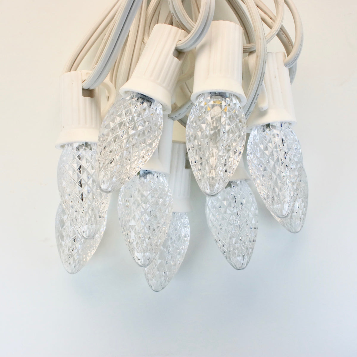 Minleon C7 Pure (Cool) White LED Bulbs E12 Bases (SMD) (25 Pack ...