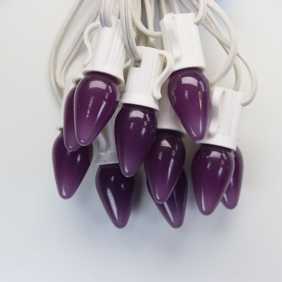 Minleon C7 Purple Smooth Opaque LED Bulbs E12 Bases (SMD) (25 Pack ...