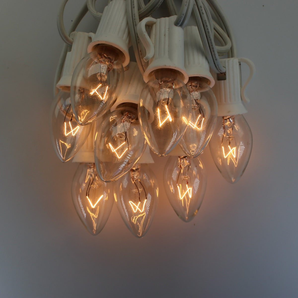 C7 Clear (White) Twinkle Glass Bulbs E12 Bases (25 Pack) – Christmas ...