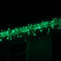 100-light M5 Green LED Icicle Lights, White Wire – Christmas Light Source