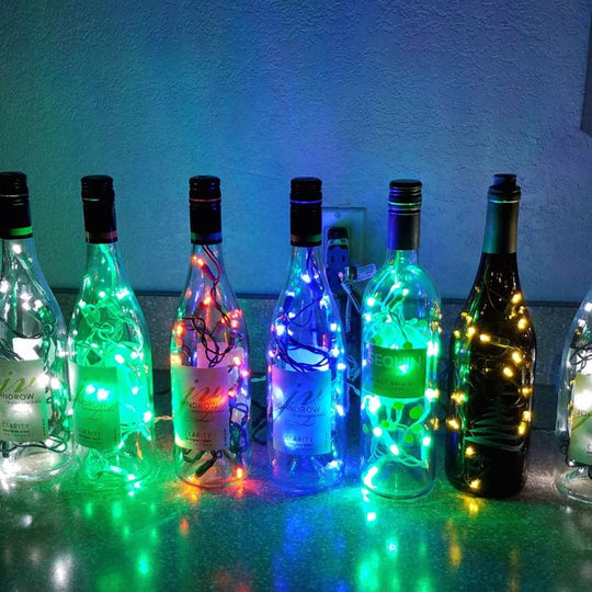 20-light Pure White LED Craft Lights, Green Wire – Christmas Light Source