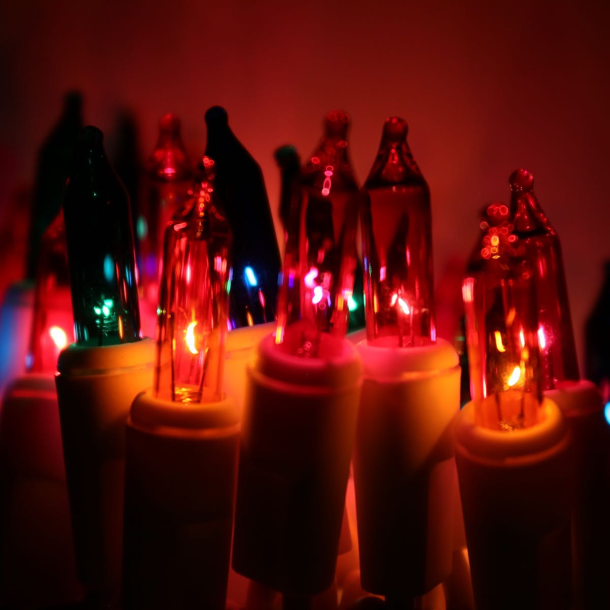 100-bulb Multicolor Mini Lights, 6" Spacing, White Wire (Final Sale ...