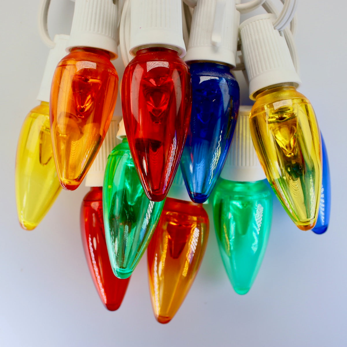 Minleon C9 Multicolor Smooth LED Bulbs E17 Bases (SMD) (25 Pack) – Christmas Light Source