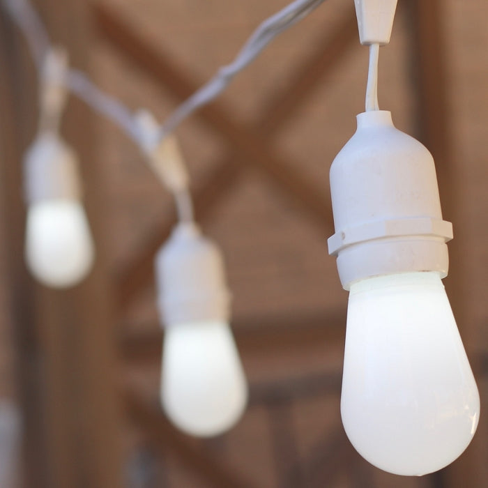 Minleon T50 Pure (Cool) White Opaque LED Bulbs E26 Bases (25 Pack ...
