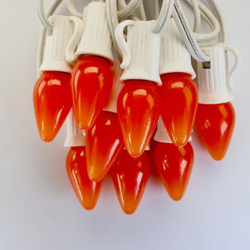 Minleon C7 Orange Smooth Opaque LED Bulbs E12 Bases (SMD) (25 Pack ...