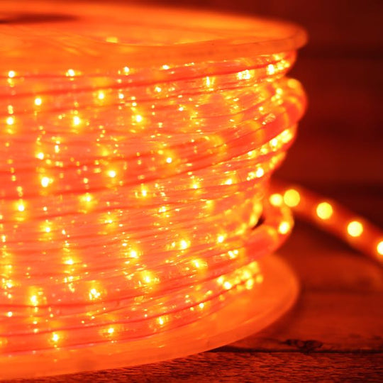 1/2" Orange Incandescent Rope Lights – Christmas Light Source