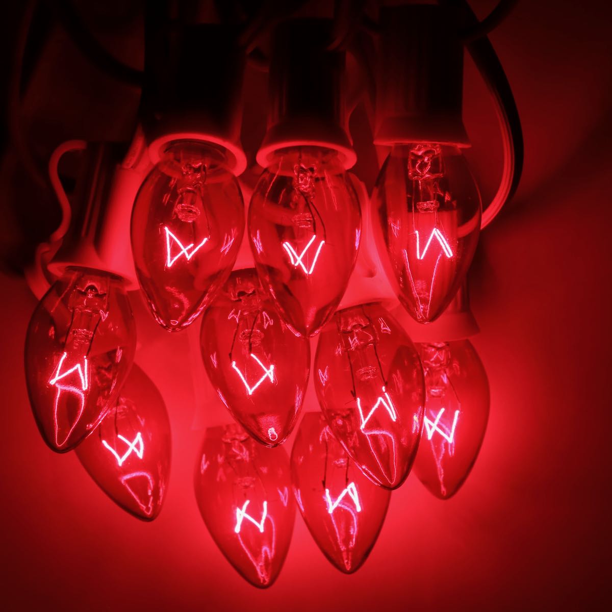 C7 Pink Extra Bright Glass Bulbs E12 Bases (25 Pack) – Christmas Light ...