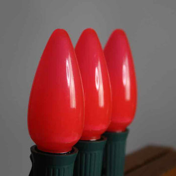 Minleon C9 Pink Smooth Opaque LED Bulbs E17 Bases (SMD) (25 Pack ...