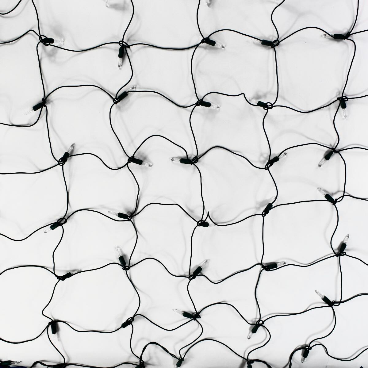 100-light M5 Pure White LED Net Lights, Green Wire – Christmas Light Source
