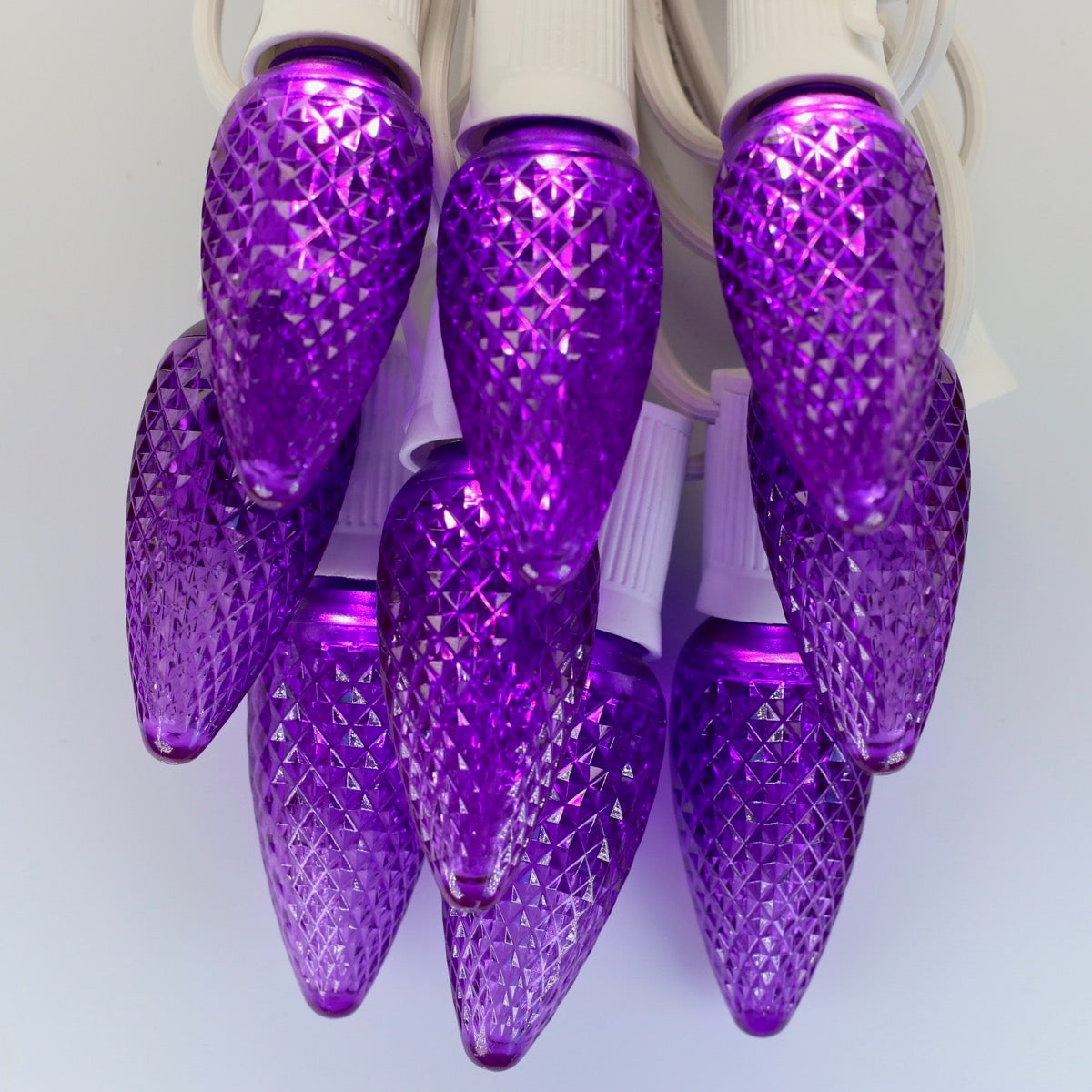 Minleon C9 Purple LED Bulbs E17 Bases (SMD) (25 Pack) – Christmas Light ...