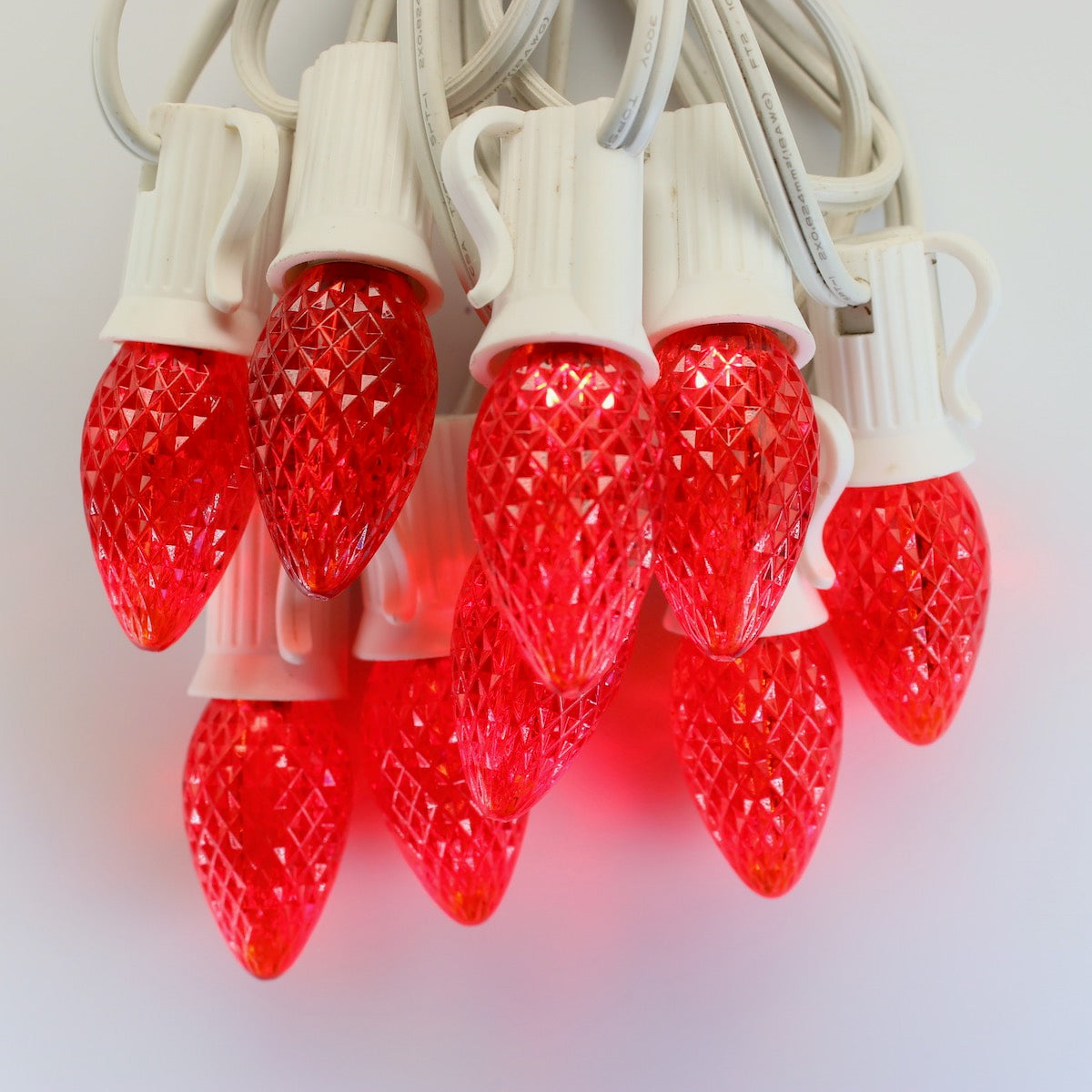 Minleon C7 Red LED Bulbs E12 Bases (SMD) (25 Pack) – Christmas Light Source