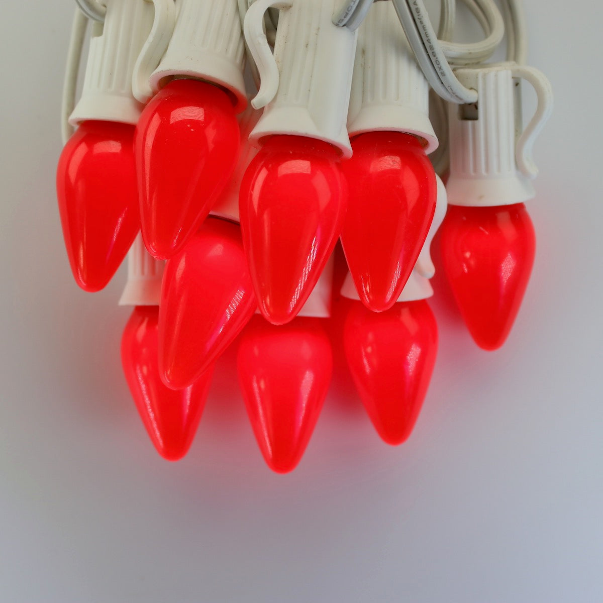 Minleon C7 Red Smooth Opaque LED Bulbs E12 Bases (SMD) (25 Pack ...