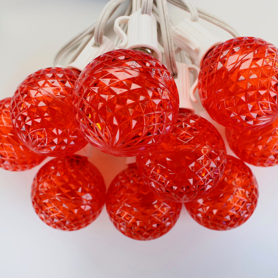 Minleon G50 Red LED Bulbs E12 Bases (10 Pack) – Christmas Light Source