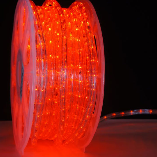 1/2" Chasing Red LED Rope Light, 150' Spool – Christmas Light Source