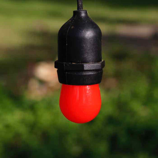 S11 Red Opaque LED Bulbs E26 Bases (25 Pack) – Christmas Light Source