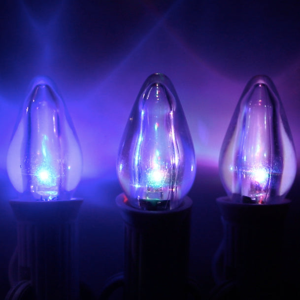 Minleon C7 Smooth Slow Change LED Bulbs E12 Bases (25 Pack) – Christmas ...