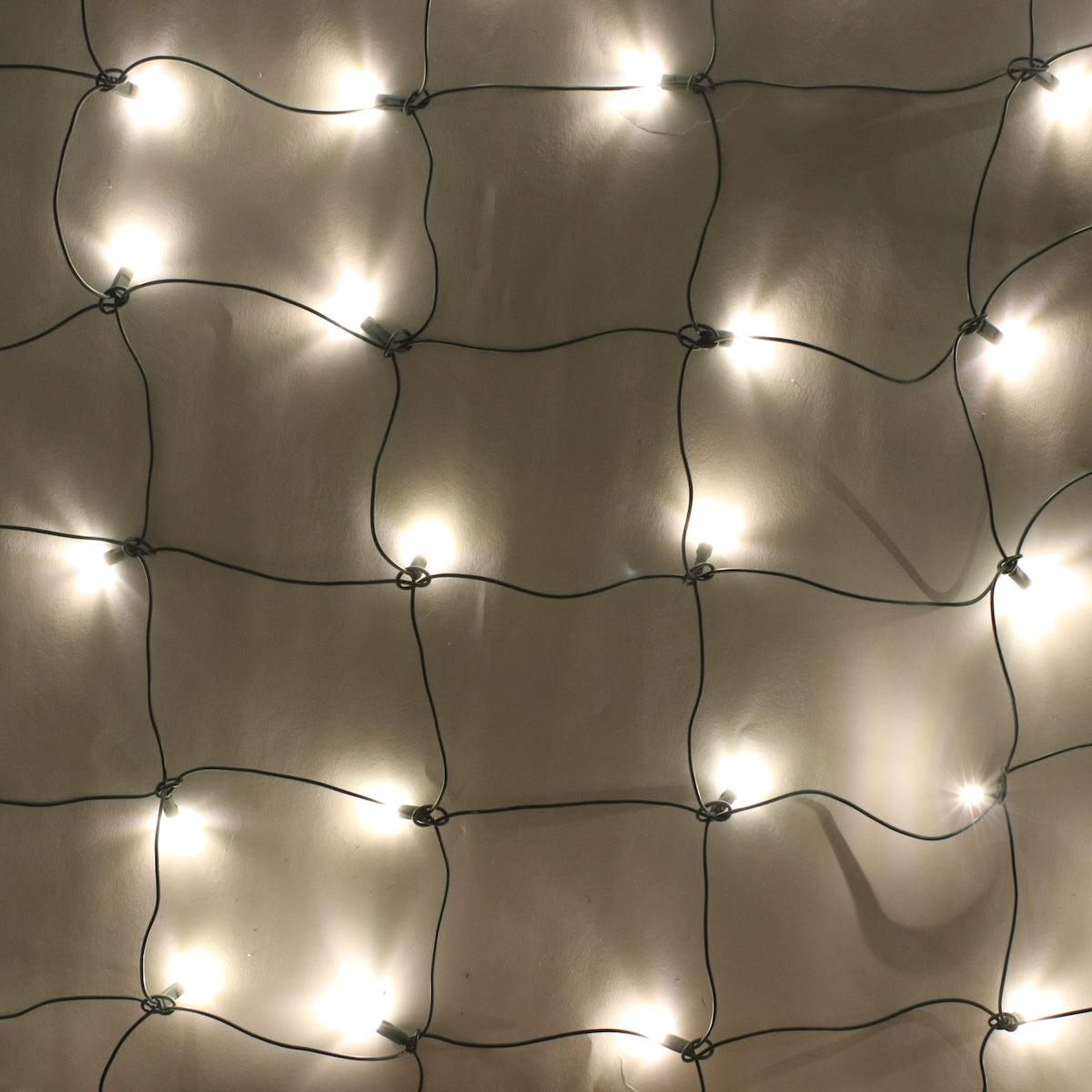 100-light Warm White 5mm LED Net Lights, Green Wire – Christmas Light ...