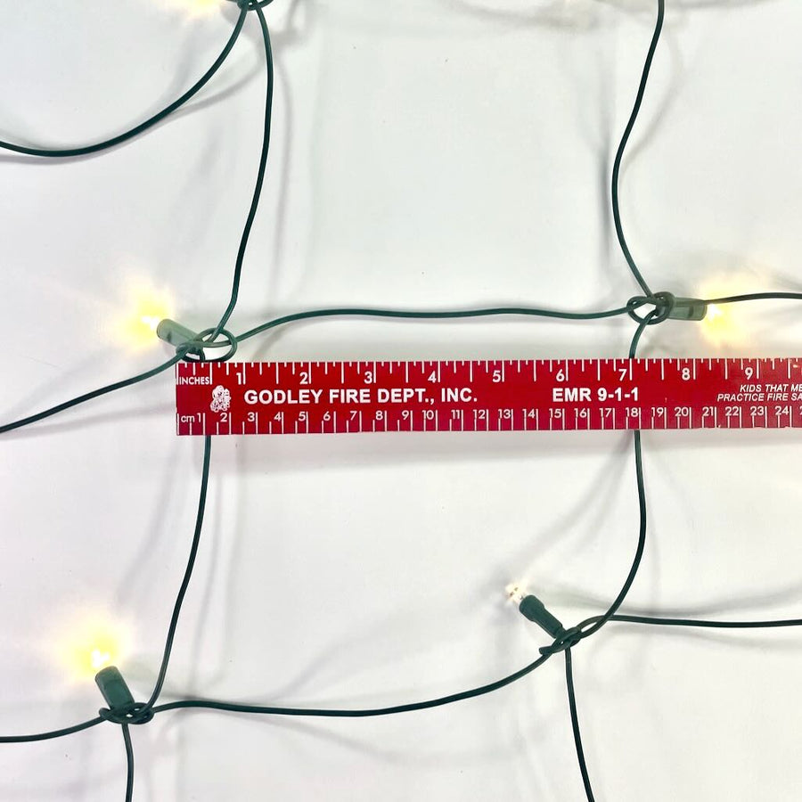 100-light Warm White 5mm LED Net Lights, Green Wire – Christmas Light ...