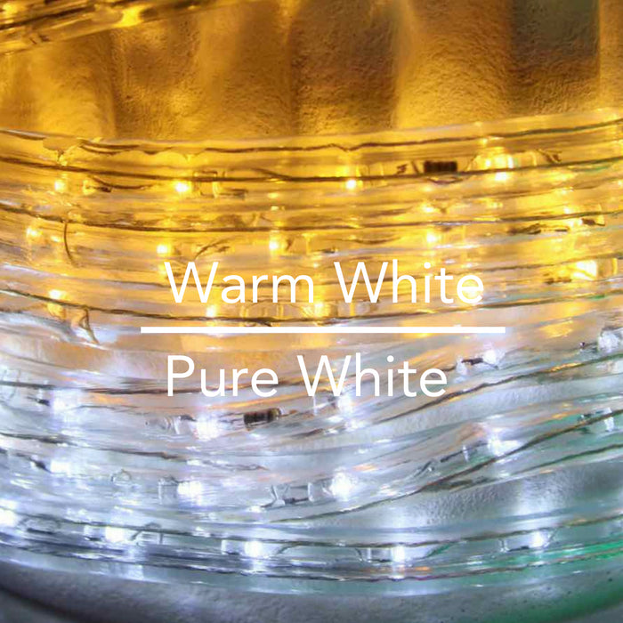 3/8" Pure White LED Rope Lights – Christmas Light Source