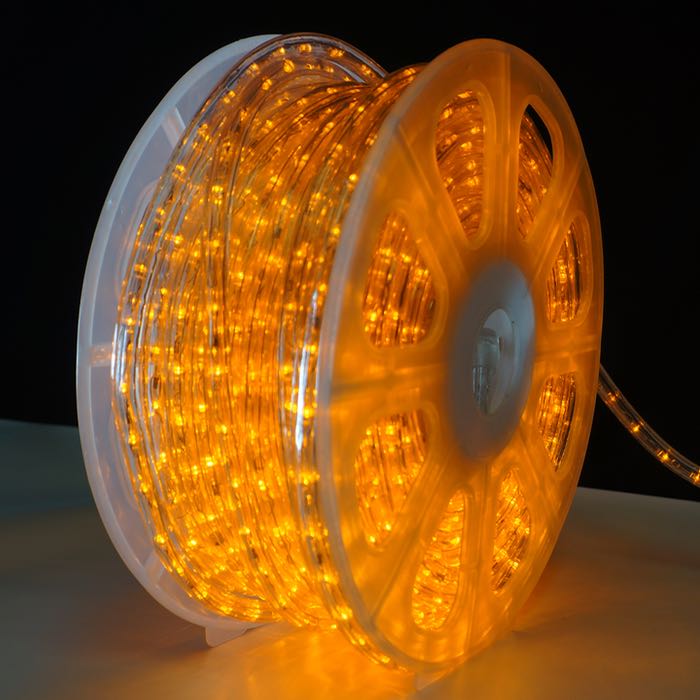 1/2" Yellow LED Rope Lights – Christmas Light Source